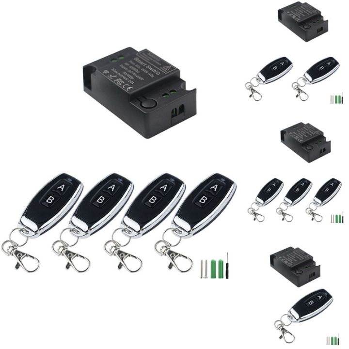 Wireless Remote Control Switch 220V 1CH Receiver Module and RF ...