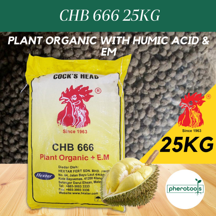 CHB666 Durian Fertilizer 25kg Fruit Tree Vegetable Baja High in Plant Organic with trace elements humic acid and EM Effective Microorganism Balanced Npk Fertilizer Lazada Lazada