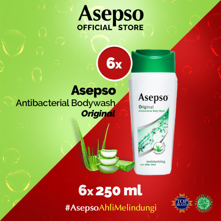 ASEPSO BUNDLING 6 PCS Sabun Cair Body Wash Original - 250 ml | Lazada Indonesia
