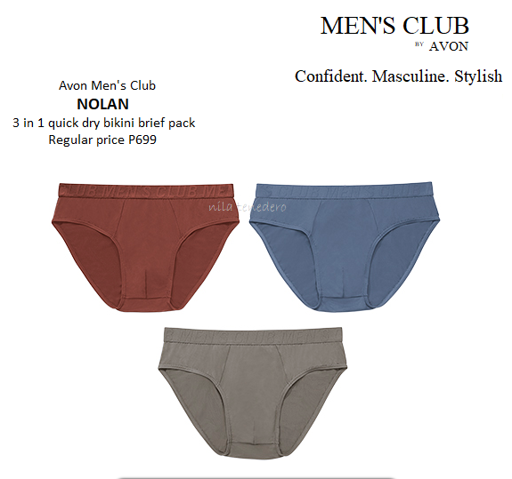 Avon Men's Club NOLAN 3 in 1 bikini quik dry bikini brief pack | Lazada PH