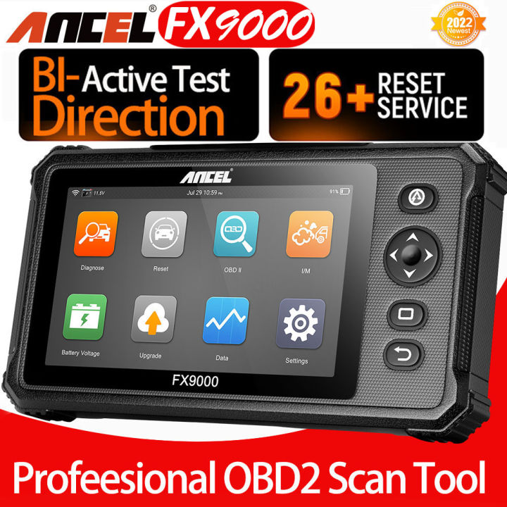 【2024 Version 】Ancel FX9000 OBD2 Scanner Full System Scan Auto Vin Bi ...