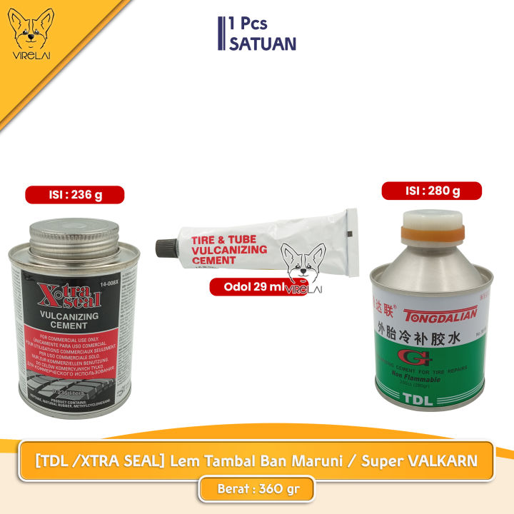 [TDL / XTRA SEAL] Lem Tambal Kaleng 236 / 280 gr / Odol 29 ml Ban ...