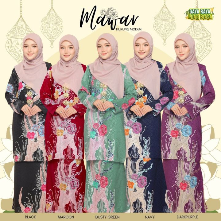 MAWAR BATIK KURUNG MODEN [🔥 RAYA COLLECTION 2024] | Lazada
