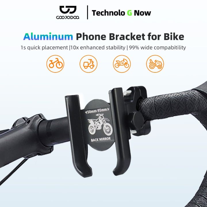 GOOJODOQ 360° Phone Holder Alloy for Motorcycle Bike Beach Buggies ...