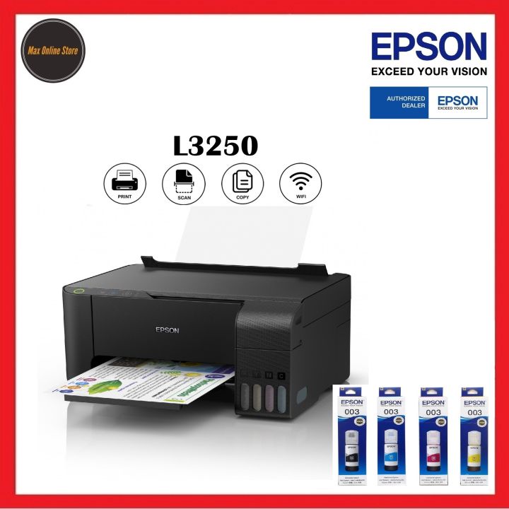 Epson EcoTank L3250 Wi-Fi All-in-One Print Scan Copy Ink Tank Printer ...