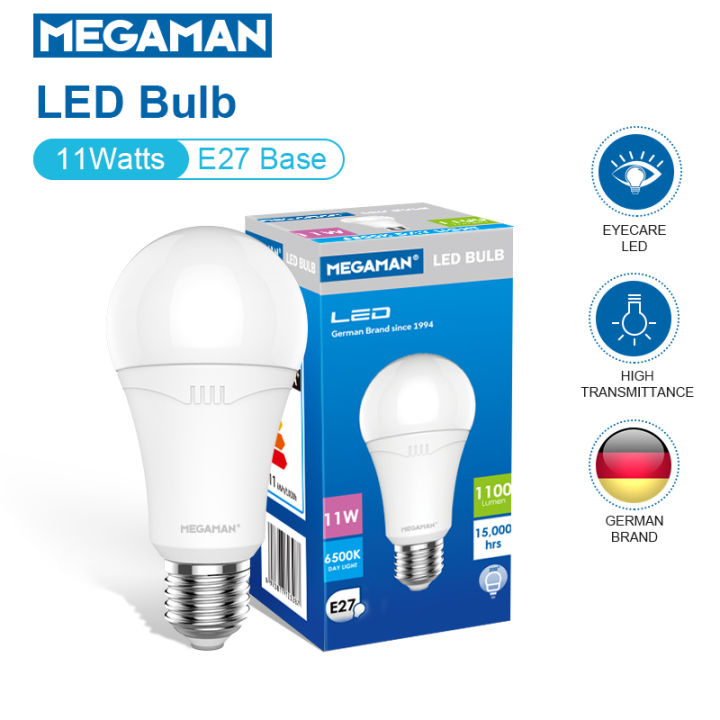Megaman Led Light Bulb 11W E27 6500K Daylight (Energy saving Study lamp ...