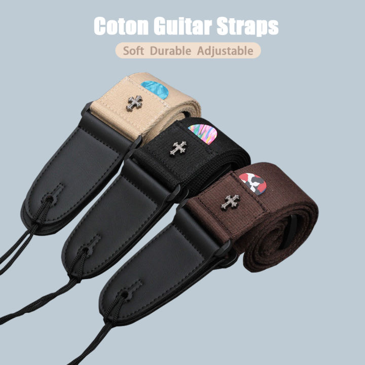 Electric Guitar Strap Acoustic Folk Guitar Belt Vintage Cross ...