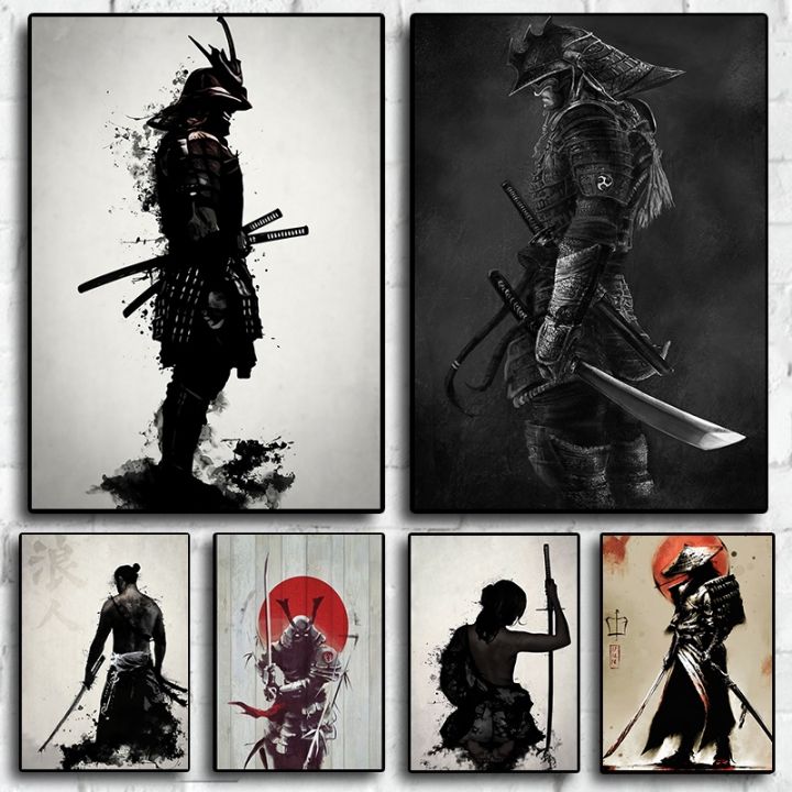 Japan Anime Game Retro Samurai Poster Prints Pictures Portrait Zen ...