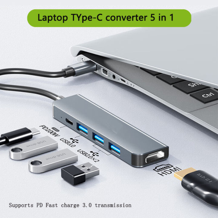 Type-C Extension HDMI Projection Conversion usb spliter hub Lightning ...