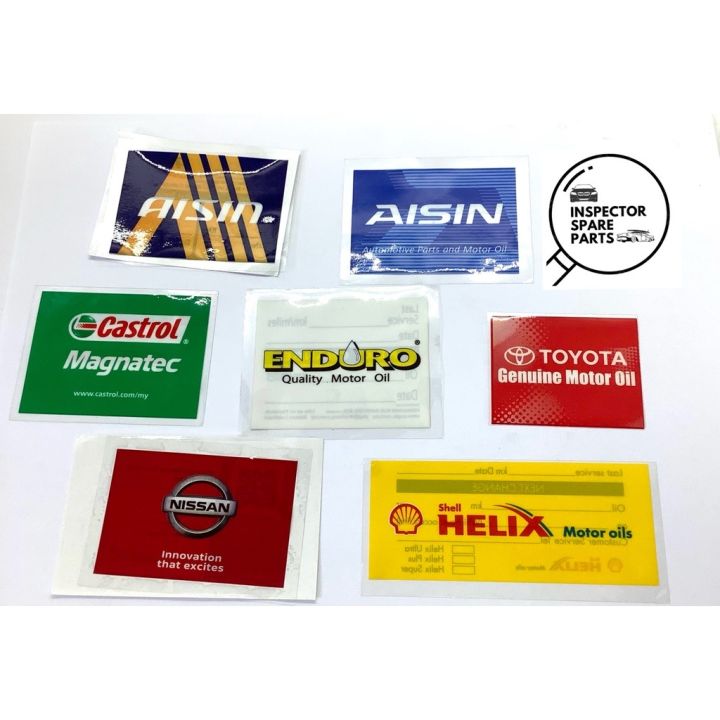 GOOD QUALITY STICKER MILEAGE CASTROL AISIN TOYOTA NISSAN SHELL ENDURO ...