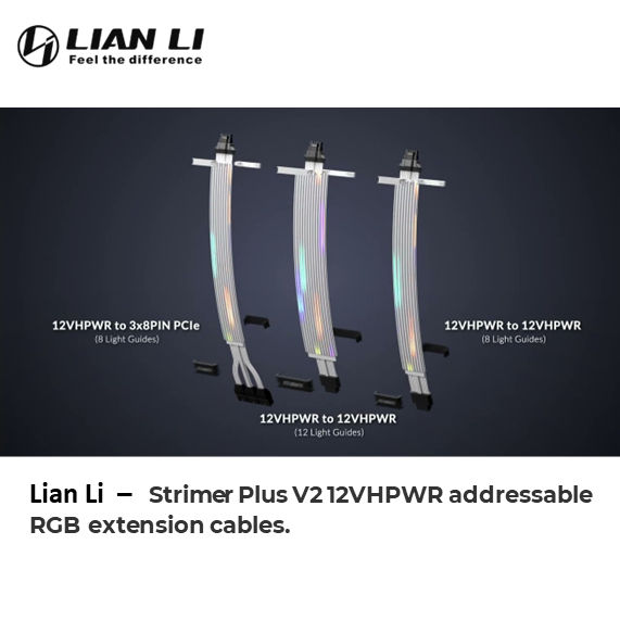 Lian Li Strimer Plus V2 12VHPWR ARGB (PW16-12PV2 / PW16-8PV2 / PW168 ...