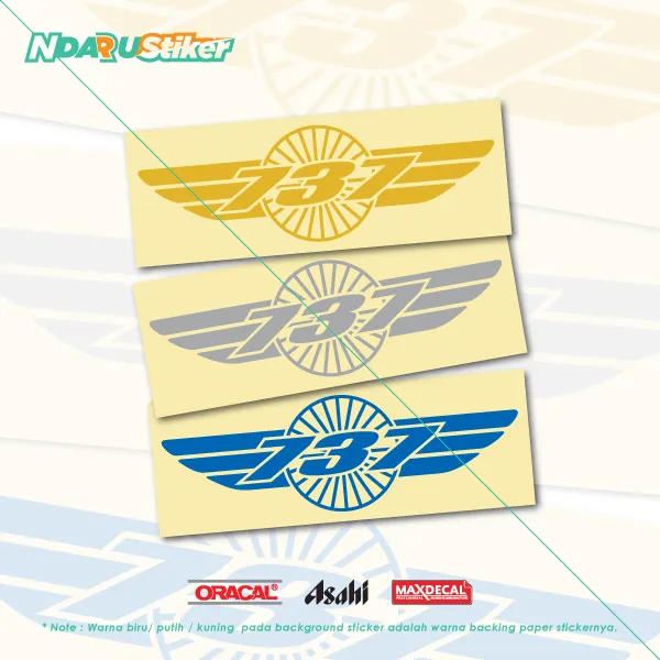 Sticker Boeing 737 Turbin Wing | Boeing 737 | Sticker Aviation | Lazada ...