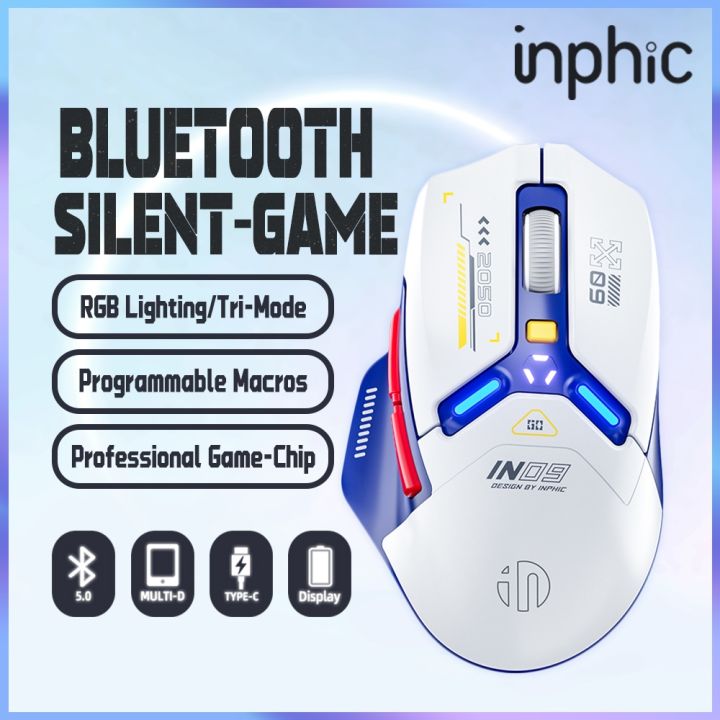 Inphic IN9 Gaming WiredWirelessBluetooth Mouse 10000dpi 1000HZ Macro Settings RGB Mice for ...
