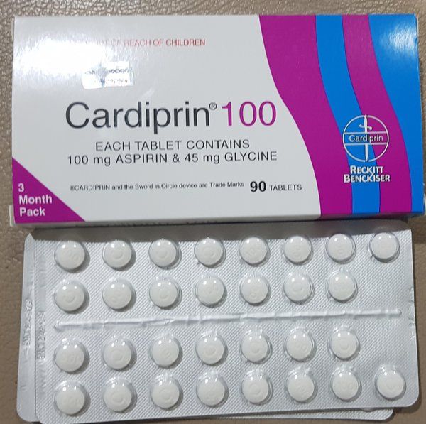 Cardiprin 100mg Tablet 90s - Aspirin 100mg, glycine 45mg for heart ...