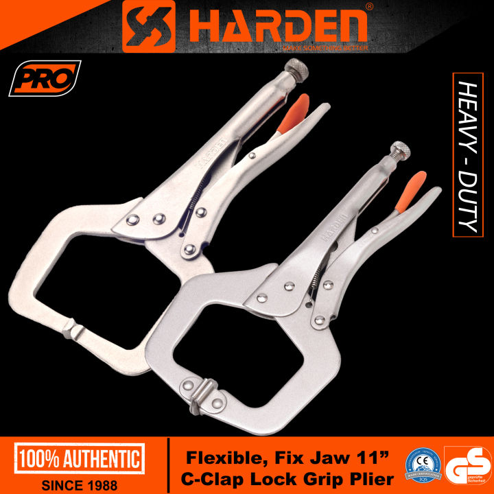 Harden Fixed, Flexible Jaw 11" C Clamp Lock Grip Plier (PROFESSIONAL ...