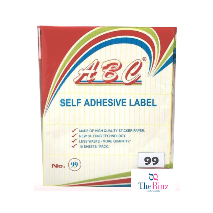 stiker label ABC No 99 (self adhesive label) / label undangan | Lazada ...