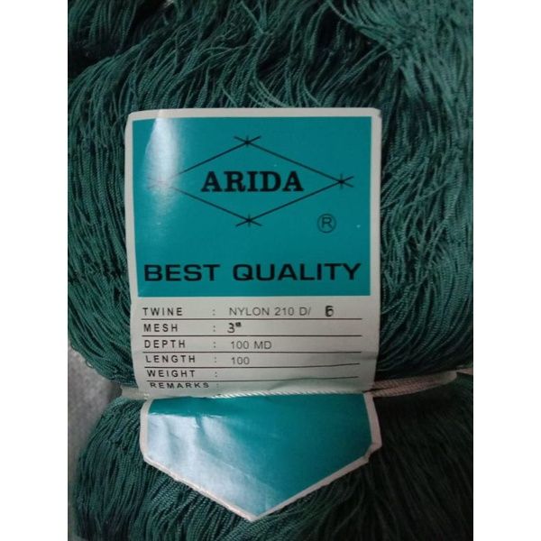 Jaring nilon arida d6 100md/100yds tate UKURAN TINGGAL PILIH 1-5 INCHI ...