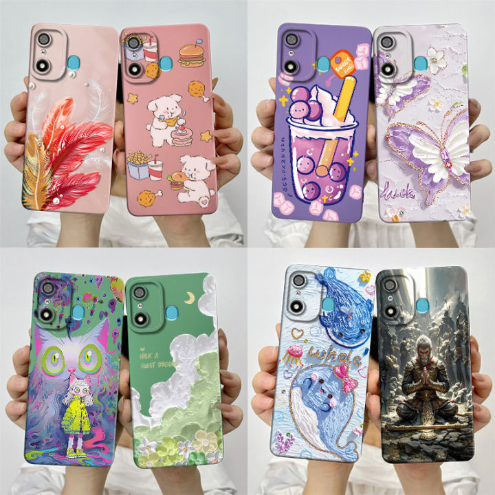 For Itel A27 ITEL P17 Phone Case ItelP17 ItelA27 Fashion Painted Full ...