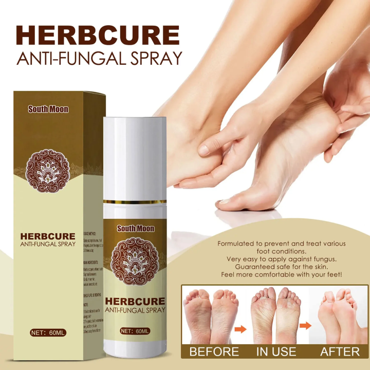 Herbcure Anti Fungal Spray Anti-Fungal Infection Antibacterial 60ml ...