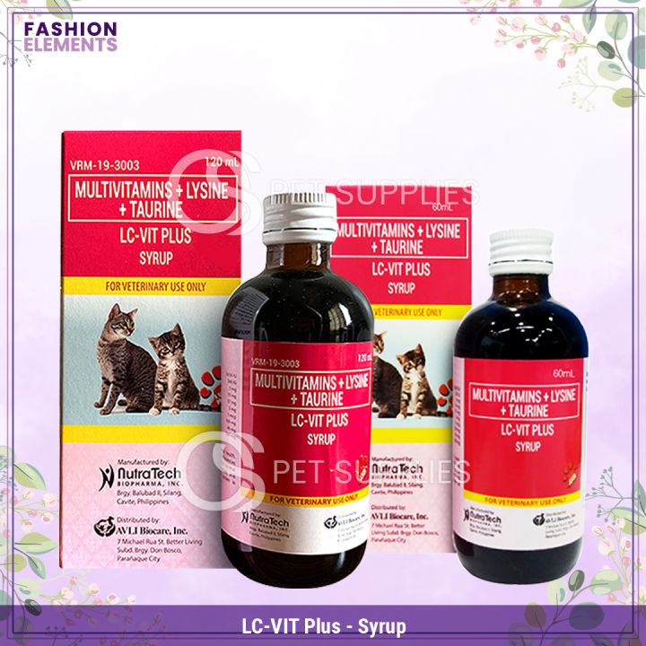 FASHION-LC-VIT PLUS SYRUP Multivitamins + Lysine + Taurine For Cats and ...