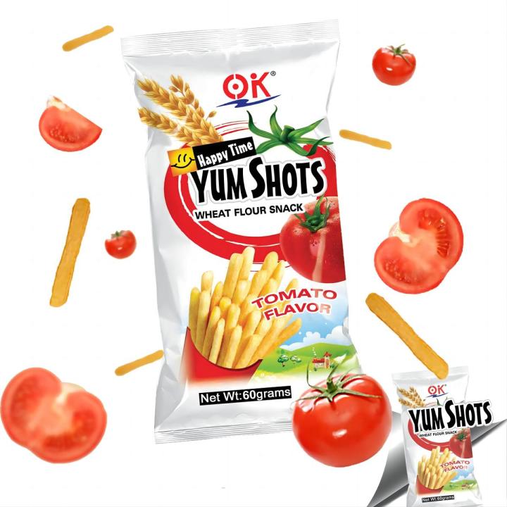 Yum Shots Tomato Flavor Snack 60gram | Lazada PH