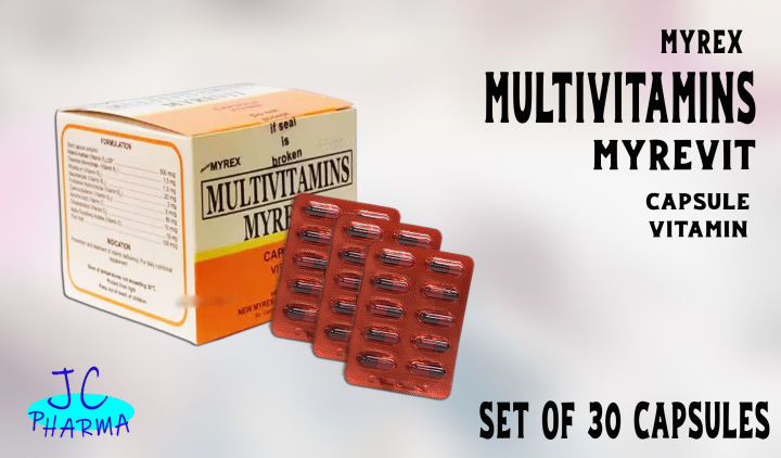 Authentic Myrex Myrevit Multivitamins Capsule Vitamin (Set of 30 ...