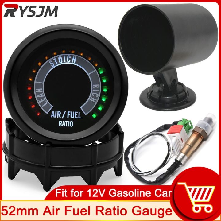 HD 52Mm 12V Car Digital Air Fuel Ratio Gauge With Bracket DIY Essories ...