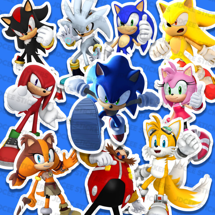 STICKERS SONIC The Hedgehog Sonic | Amy | Tails | Knuckles | Shadow ...