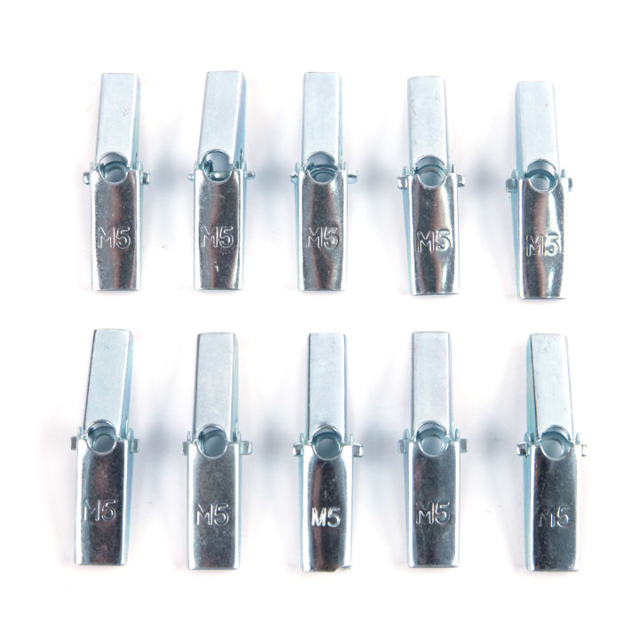 Akabs 2-10pcs Metal Spring Toggle Anchor M4-M10 Plasterboard Wall ...