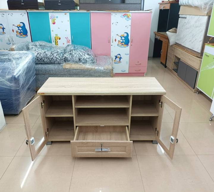 ชั้นวางทีวี 120 ซม รุ่น SB 121 P ดีไซน์สวยทันสมัย สไตล์เกาหลี 2 ประตู ...