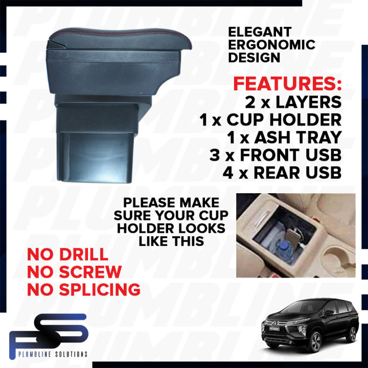 Car Armrest Mitsubishi Xpander GLX / GLS Cross 2018 2019 2020 2021 2022 ...
