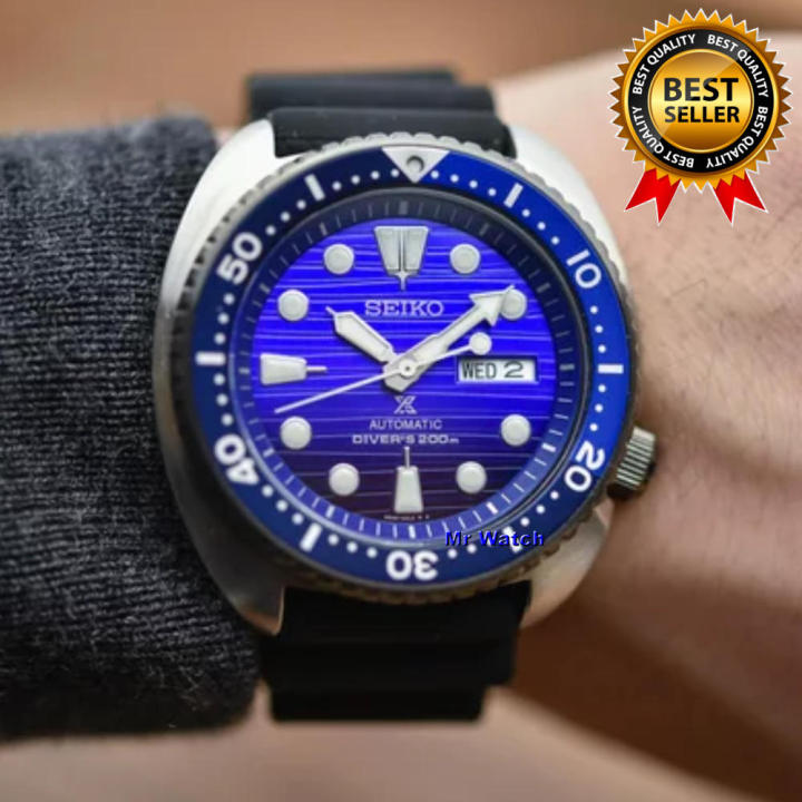 Seik0 Ocean Turtle Diver's Watch Automatic Hand Movement Black Blue ...