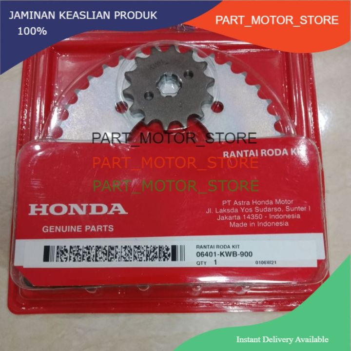 GEAR GIR RANTAI SET KWB BLADE LAMA REVO 110 ABS ABSOLUTE ORIGINAL ORI ASLI HONDA AHM 06401-KWB ...