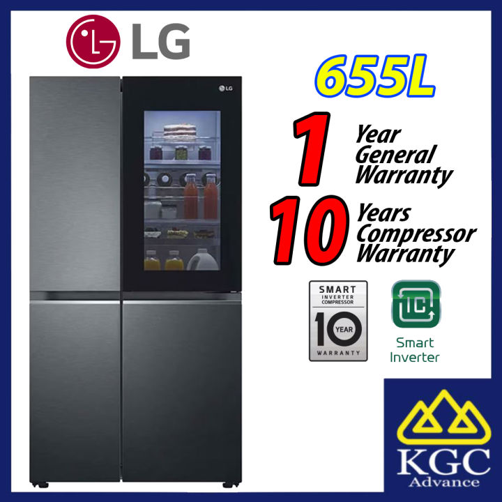 (Free Shipping) LG 655L Side by Side Fridge GC-V257CQFW Inverter ...