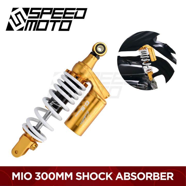 MOKOTO MIO REAR SHOCK GAS ABSORBER WITH BASO 300MM HIGH SUSPENSION FOR MIO i125 , MIO SOUL ...