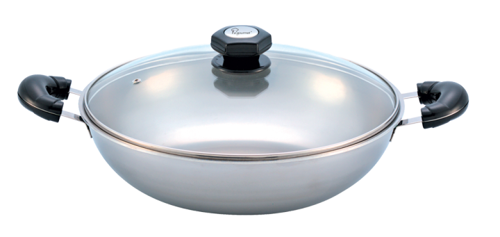 La gourmet Elite 32cm 5-ply Stainless Steel Wok, 5L (IH) | Lazada