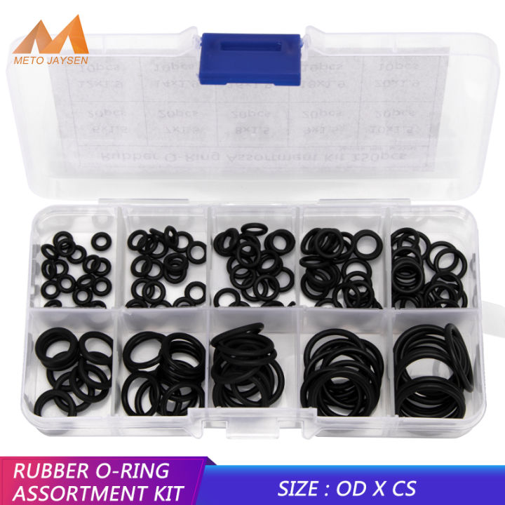 Diameter 6mm-20mm Thickness 1mm 1.5mm 1.9mm 2.4mm Box Set Black NBR Rubber Oring Set Durable ...