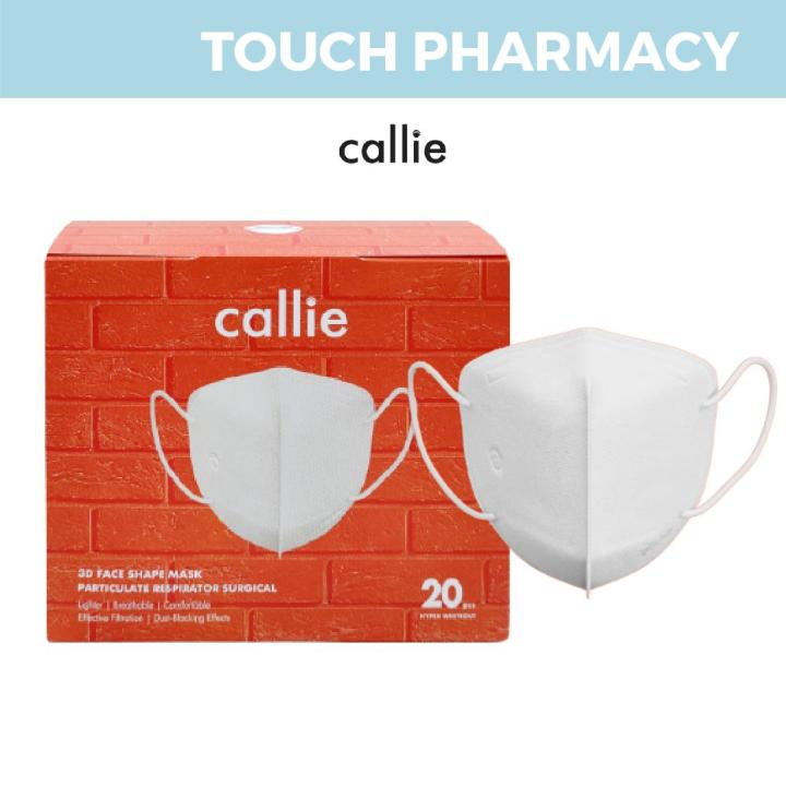 [BEST SELLERS] Callie BW 3D Respirator Surgical Mask - White [20 pcs ...