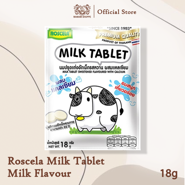 Roscela Milk Tablet - Milk Flavour 18g | Lazada