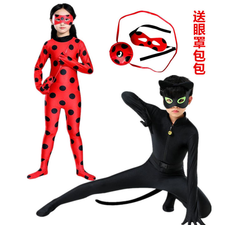 June 1st Ladybug Reddy girl tights children black cat Ruoer Halloween ...