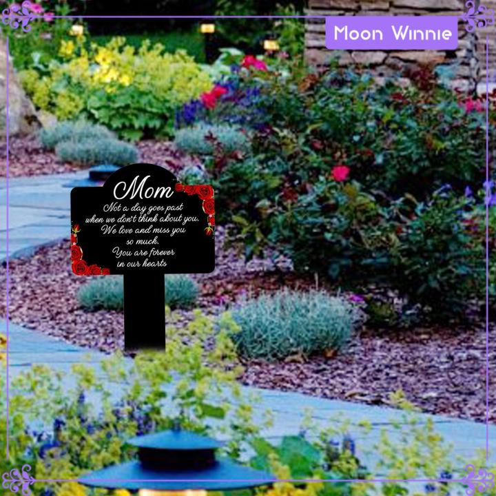 Cemetery Grave Sign Funeral Acrylic Yard Memorial Remembrance Plaque ...