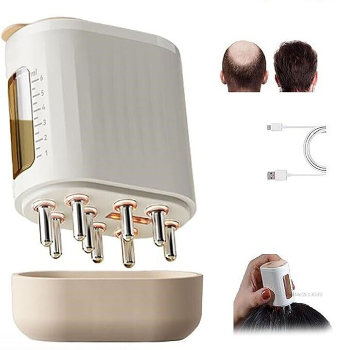 Electric Hair Oil Applicator Massage Comb Anti Hair Loss Essential Oil ...