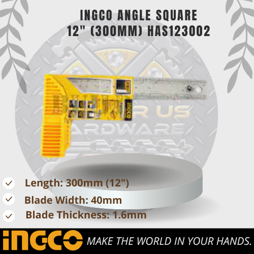 INGCO Tools Original Angle Square 12" (300mm) HAS123002 | Lazada PH