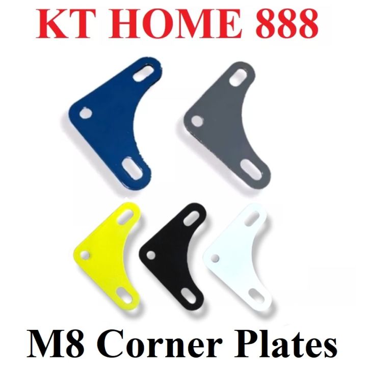 Corner Plate for Slotted Angle Bar / Bracket Siku Besi Rak Lubang ...