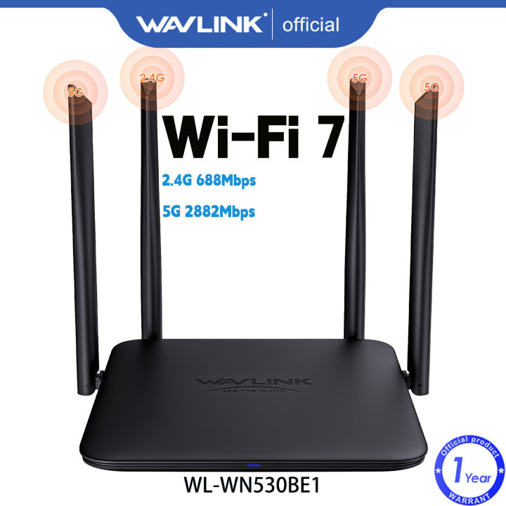 WAVLINK BE5100/BE3600 Wi-Fi 7 Router, Dual Band Gaming Router with MLO ...