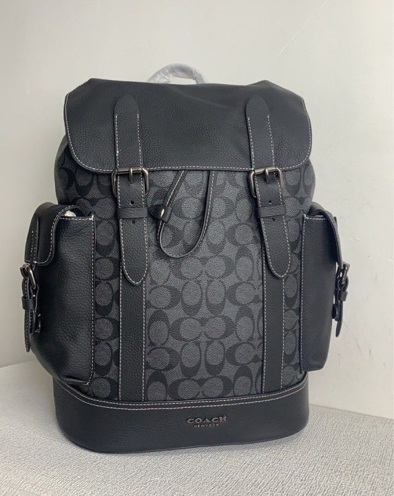 Coach CB839 Hudson Backpack In Signature Canvas - Charcoal/Black ...