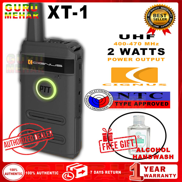 CIGNUS (XT1) - 400-470MHz 2 Watts Power Output Single Band UHF 2 Way ...