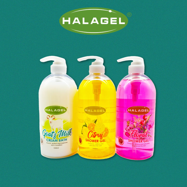 [Online Exclusive] Halagel Premium Body Wash Bath Shower Gel 1L (Goat ...