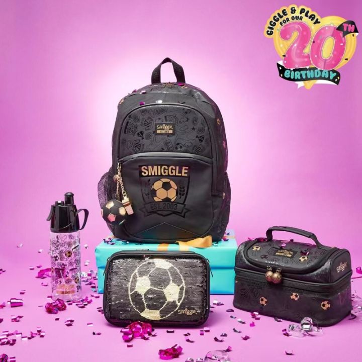 Smiggle 20Th Birthday Classic Backpack football for Primary school bag ...