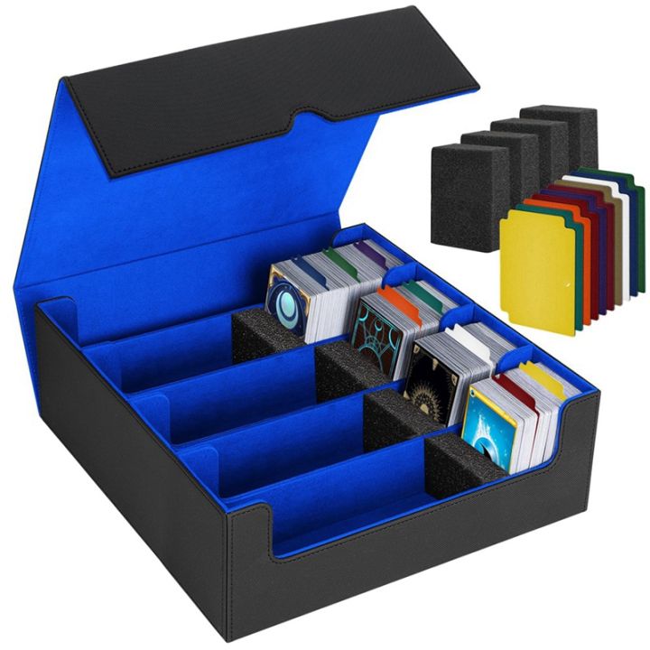 Trading Card Storage Box,4 Rows Card Deck Case ,Magnetic Closure Card ...